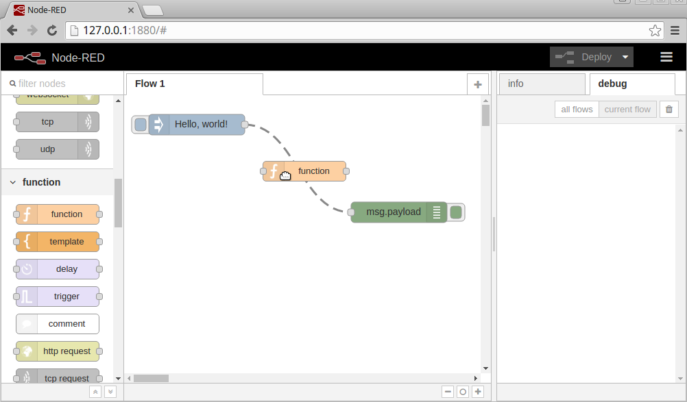Node RED Hello World Example Part 2 Opto 22 Developer